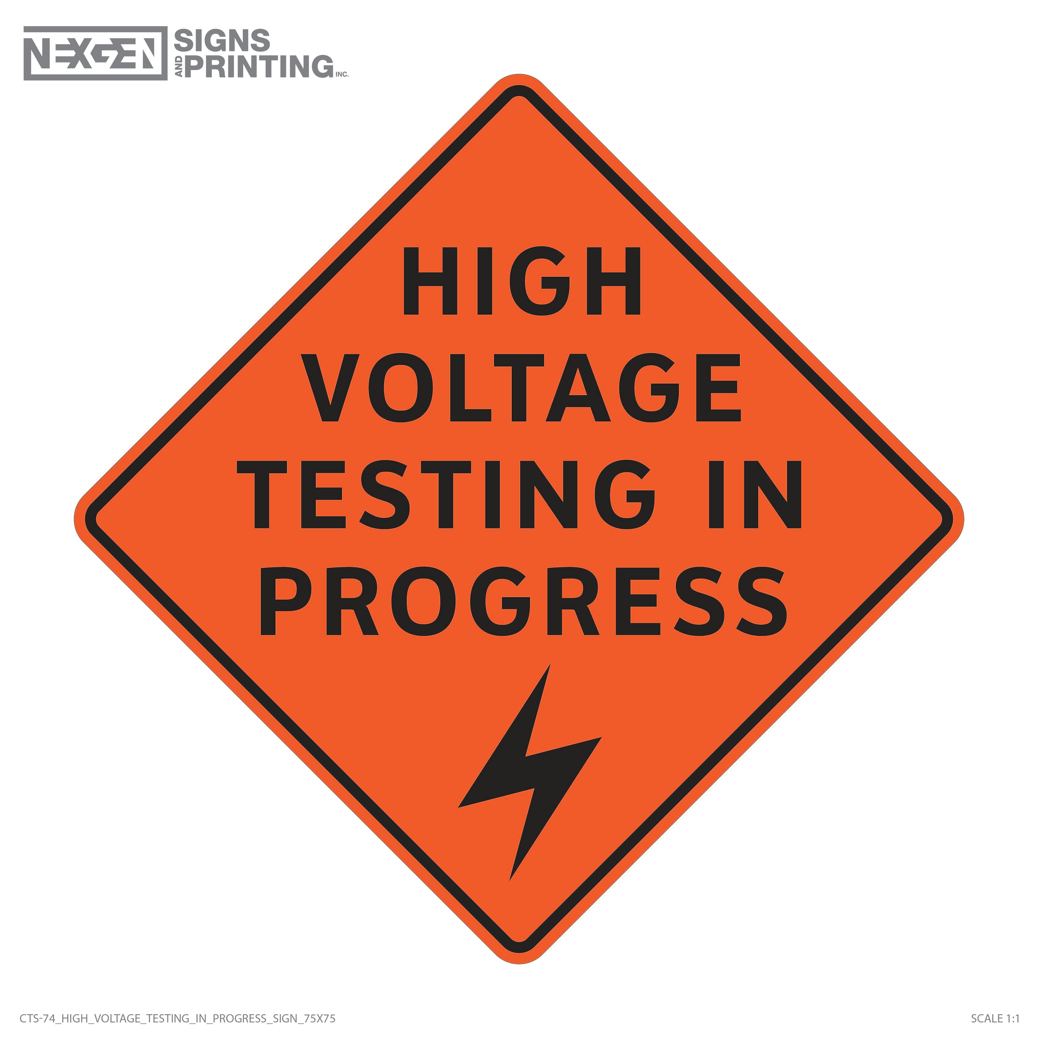 CTS-74 High Voltage Testing In Progress – Nexgen Signs and Printing