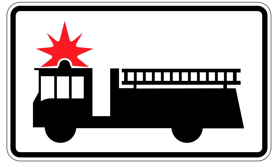 ID-22-TR Fire Truck Entrance Right Signal – Nexgen Signs and Printing