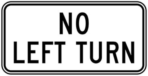 RB-11-TL No Left Turn (TAB) – Nexgen Signs and Printing